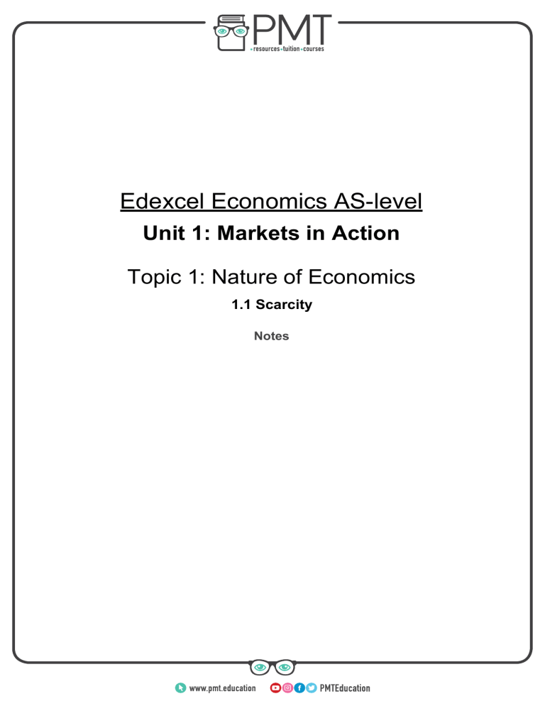Scarcity in Economics: AS-Level Notes