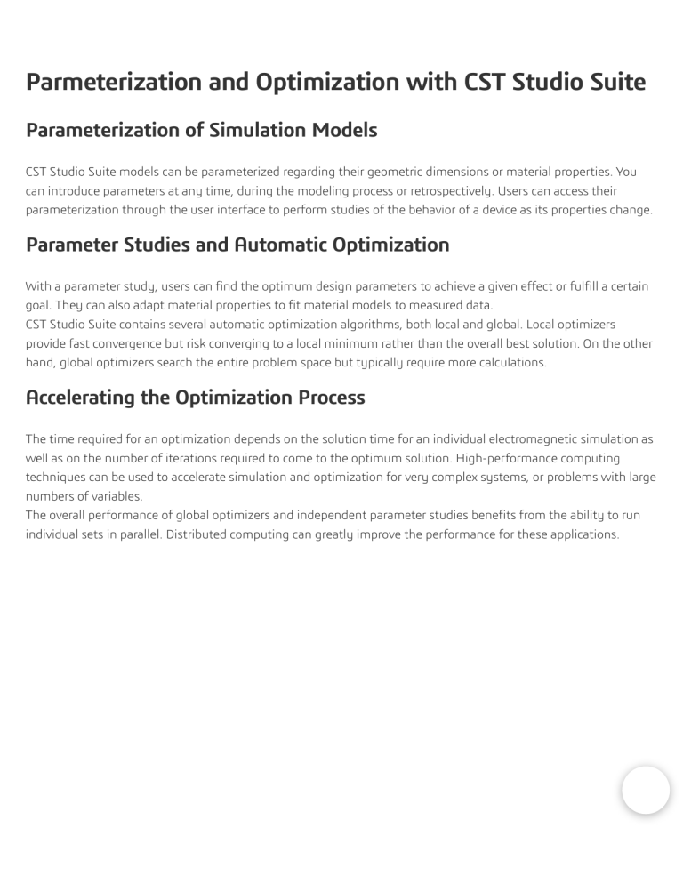 CST Studio Suite: Parameterization & Optimization Algorithms Explained