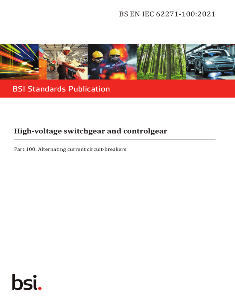 BS EN IEC 62271-100: High-Voltage Circuit-Breakers Standard
