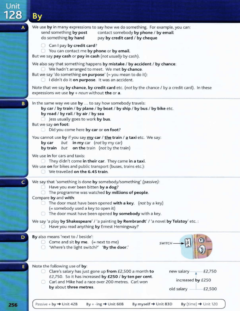 English Grammar: Using 'By' Correctly