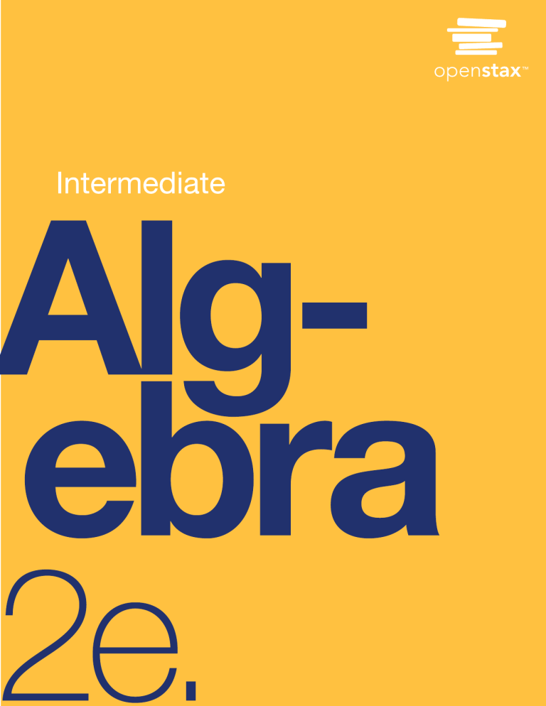 Intermediate Algebra 2e Textbook | OpenStax