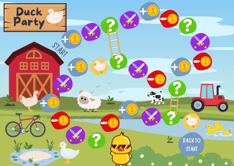 Duck Party Board Game Rules & Challenges for Kids | Family Fun