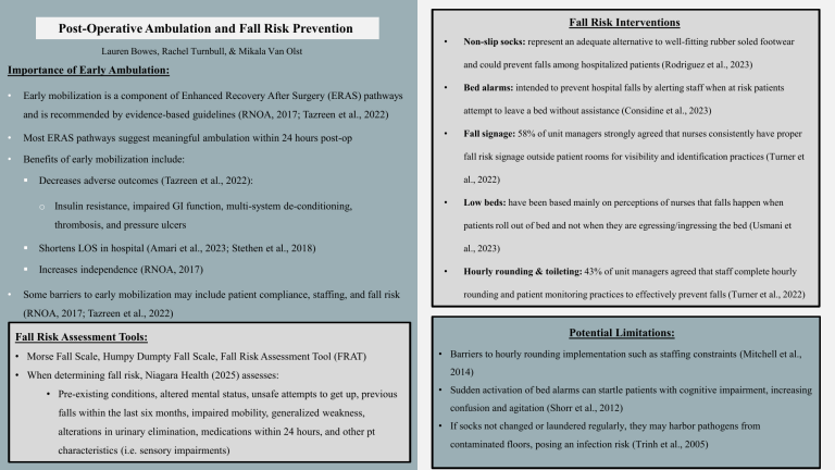 Post-Op Ambulation & Fall Risk Prevention