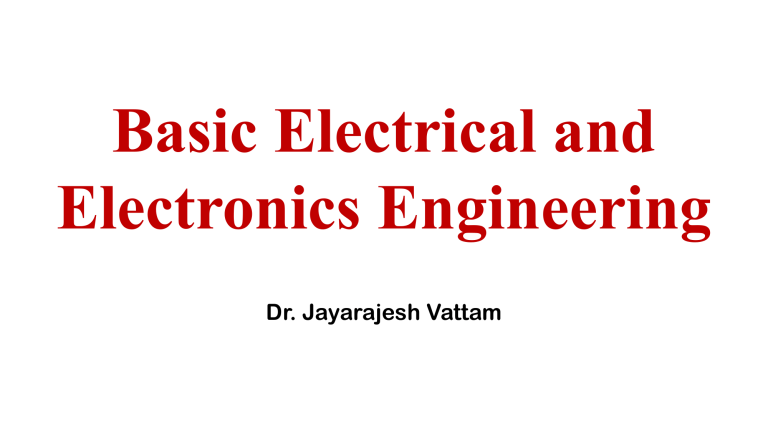 Basic Electrical & Electronics Engineering Syllabus