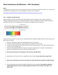 Wave Investigation Lab: PhET Simulation Worksheet