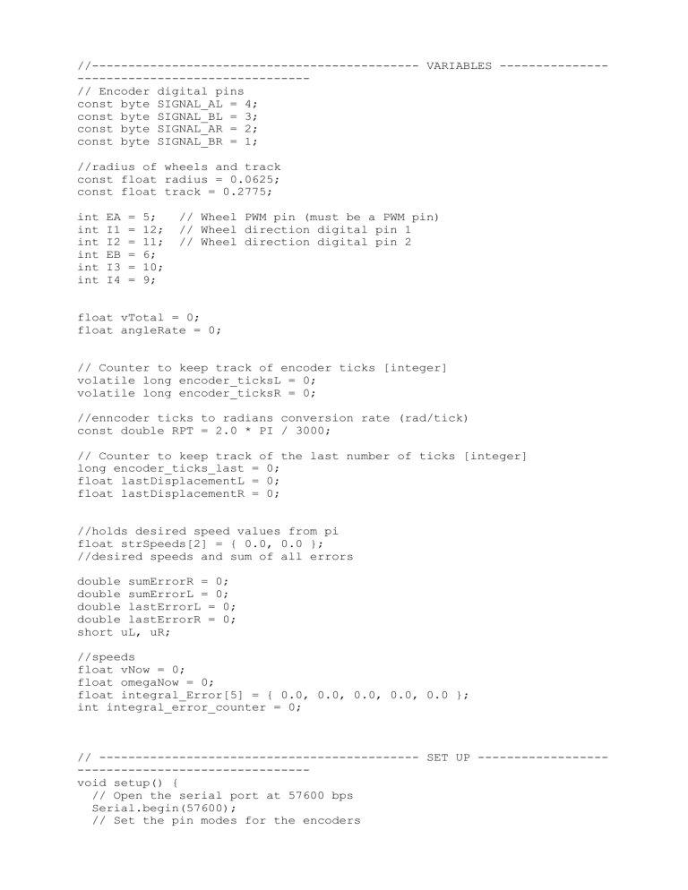 Arduino PID Motor Control Code