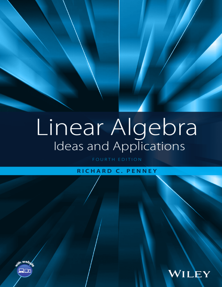 Linear Algebra: Ideas and Applications, 4th Edition