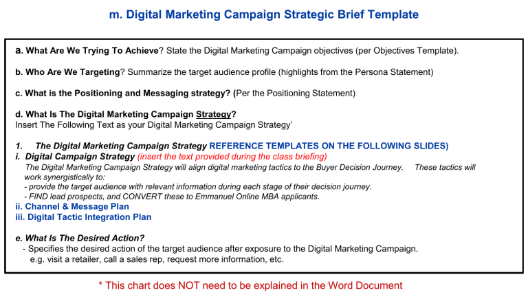 Digital Marketing Campaign Strategic Brief Template & Strategy Guide