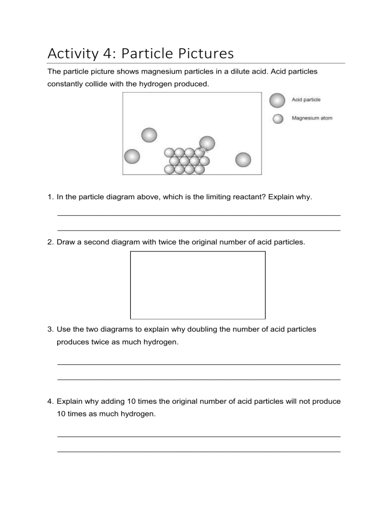 Particle Pictures: Limiting Reactants Worksheet