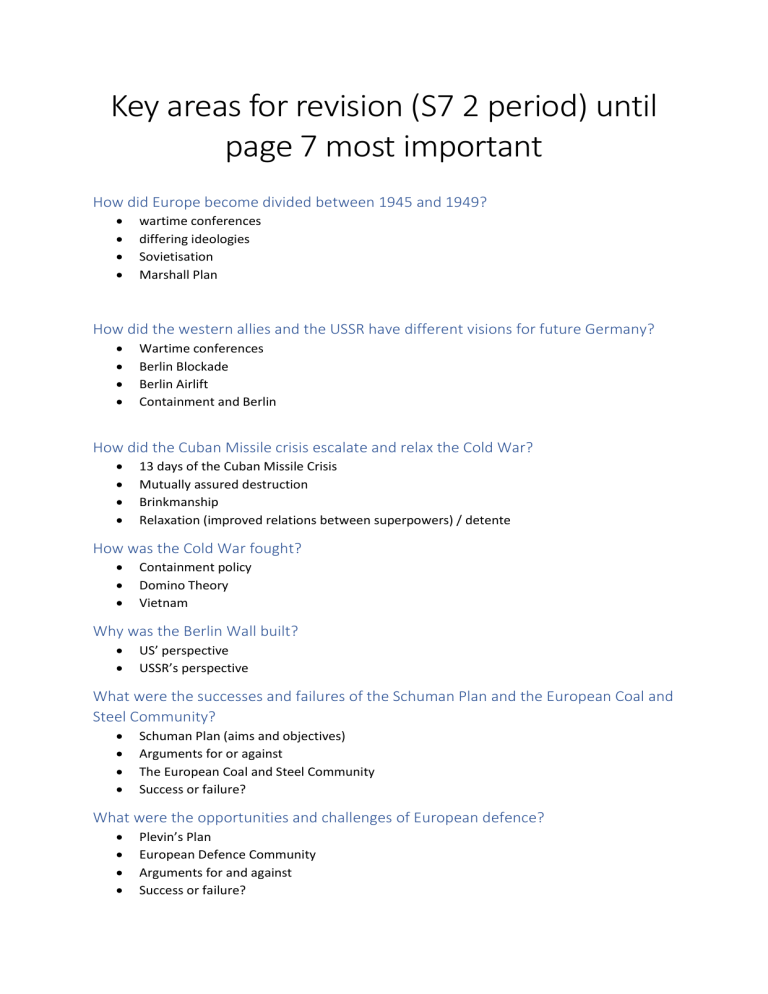 Cold War & Post-War Europe History Revision Guide | Maoism & Germany