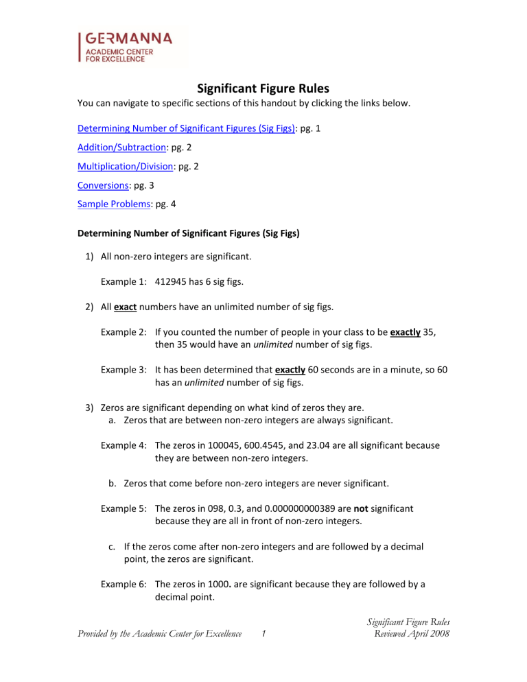 Significant Figure Rules: Guide for Calculations & Examples