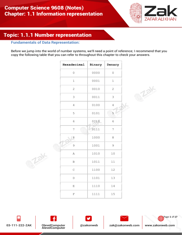 1-1-1 number representation
