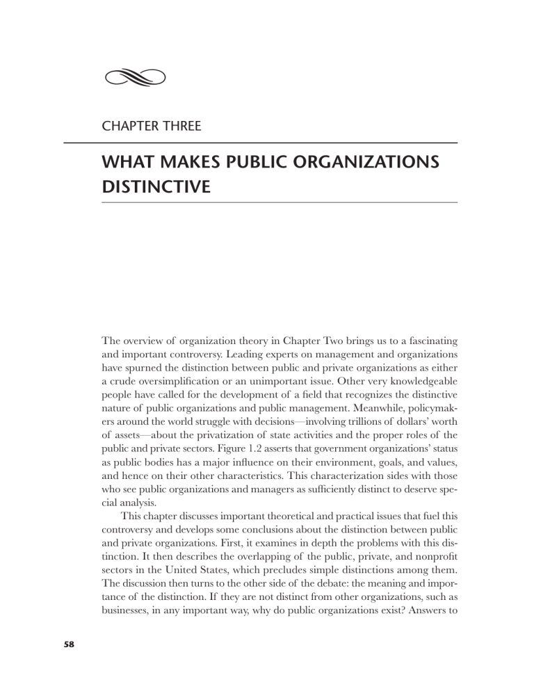 Public vs. Private Organizations: Distinctive?