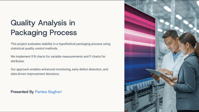 Quality Analysis in Packaging Process: X-R & P Charts for Stability