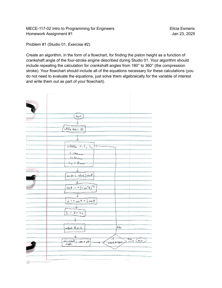 Engineering Programming Homework: Flowcharts & MATLAB for Engineers