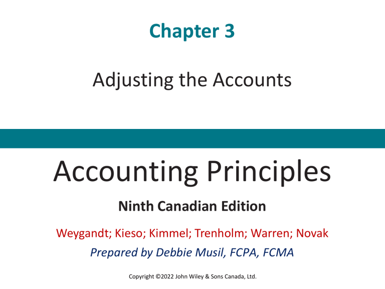 Adjusting Accounts: Accrual Accounting Principles
