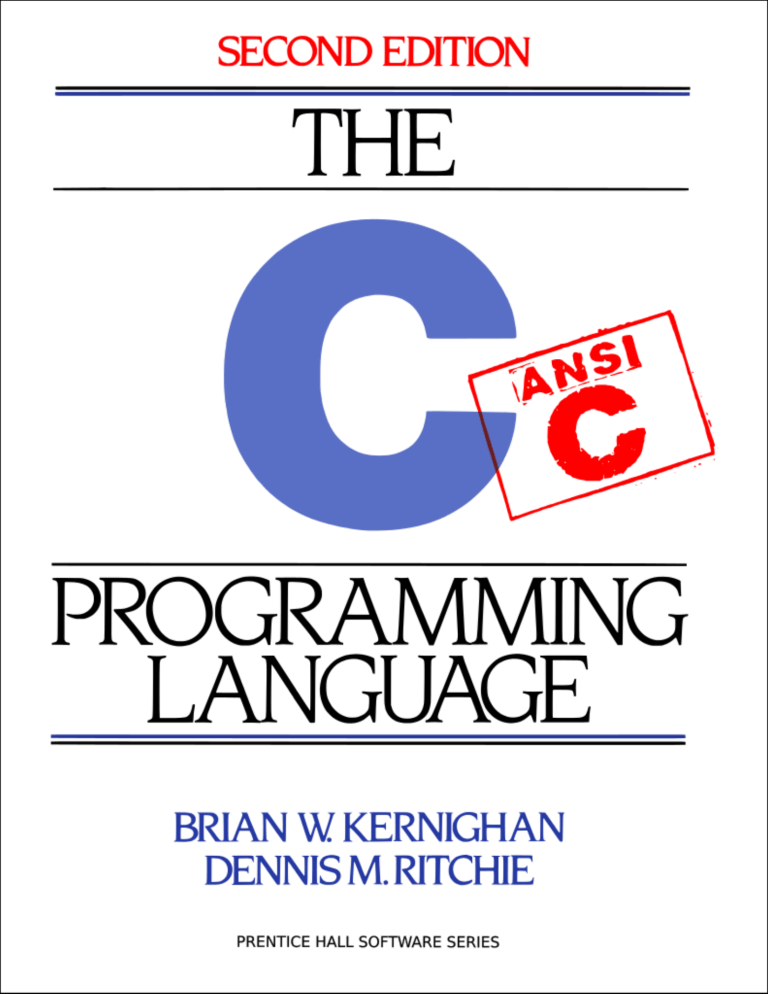 The C Programming Language (K&R) - Second Edition | ANSI C Tutorial