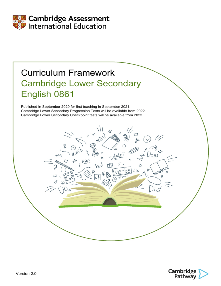 Cambridge Lower Secondary English 0861 Curriculum Framework