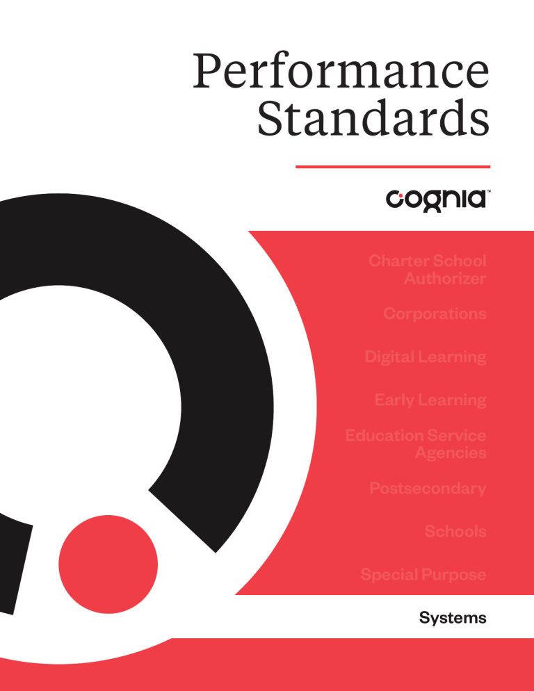 Cognia Performance Standards for School Systems: Accreditation & Improvement