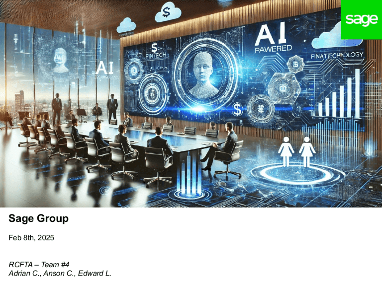 Sage Group Strategic Analysis: AI, Data & Financial Services Integration