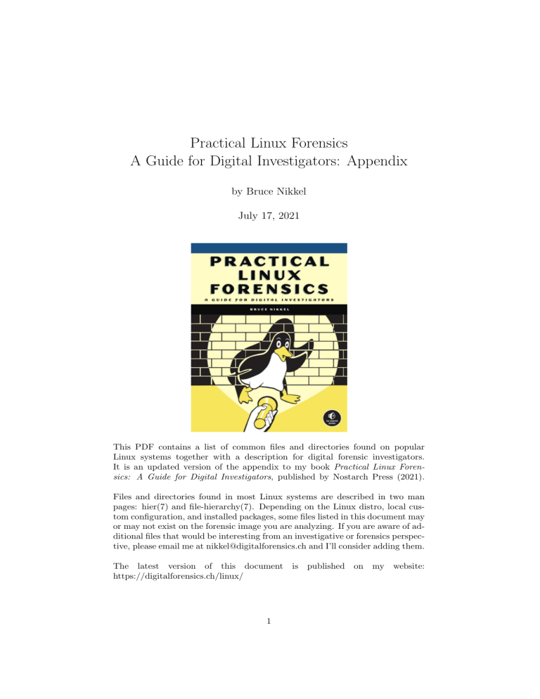 Linux Forensics: Files & Directories Guide for Digital Investigators
