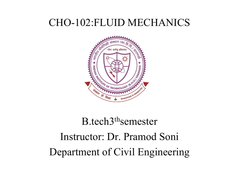 Fluid Mechanics Lecture Notes: Pressure, Buoyancy, Hydrostatic Force