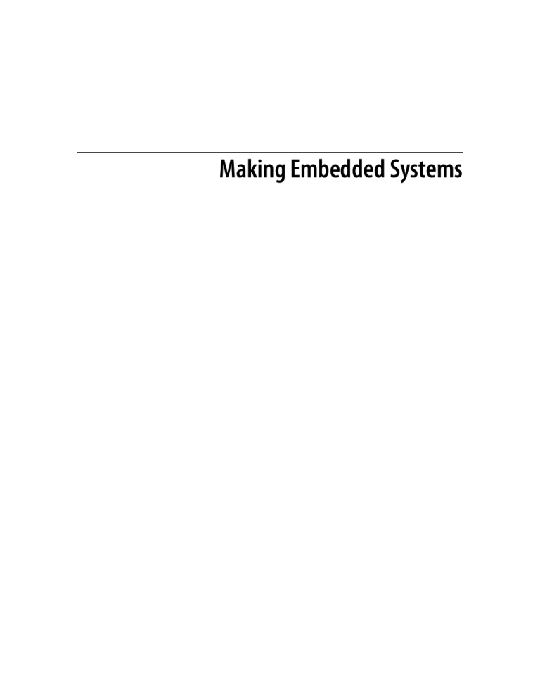 Making Embedded Systems: A Practical Guide