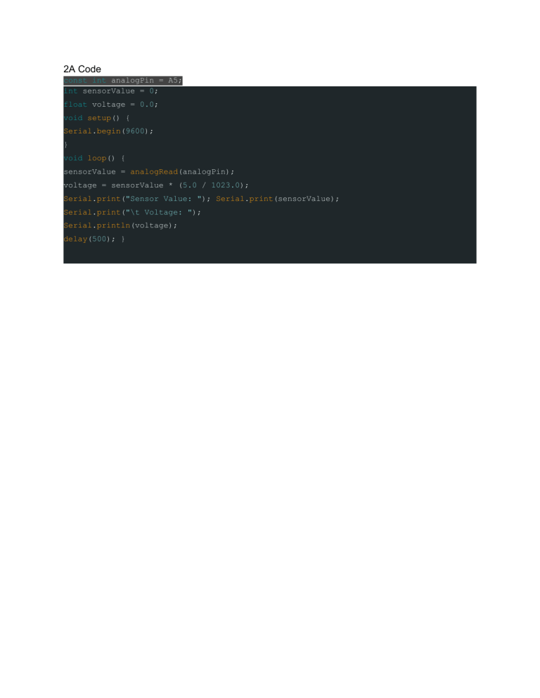 Arduino Code Examples: Sensor Input & Output Control