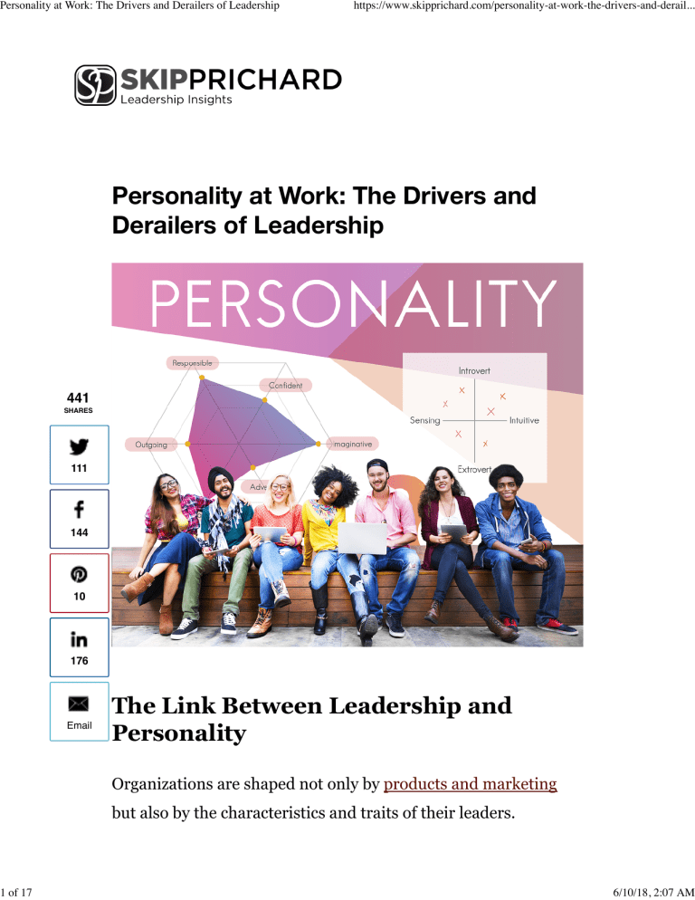 Personality at Work: Leadership Drivers & Derailers | Ron Warren Interview