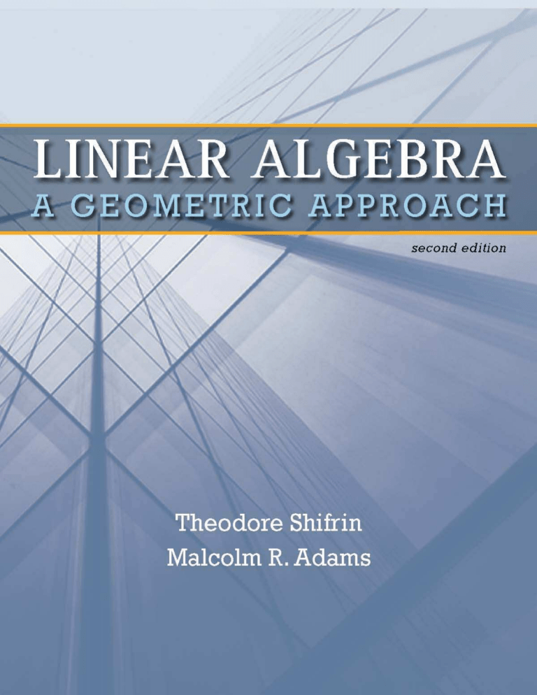 Linear Algebra Geometric Approach