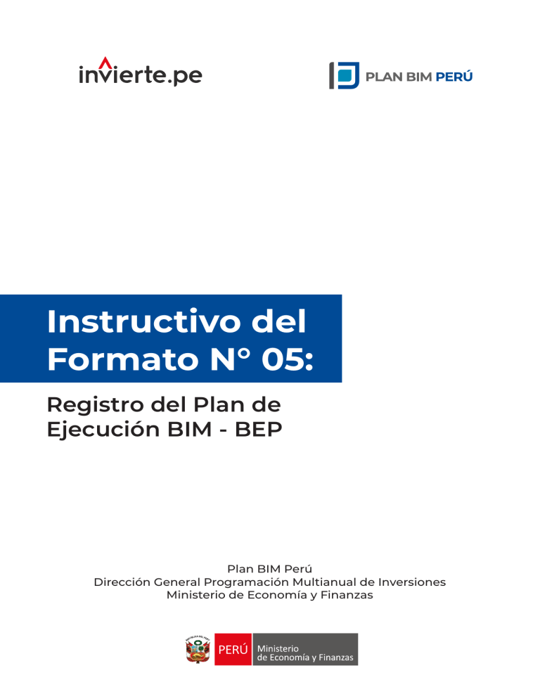 Guía del Plan de Ejecución BIM (BEP) - Formato N° 05