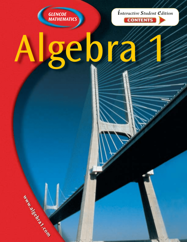 Glencoe Algebra 1 Textbook