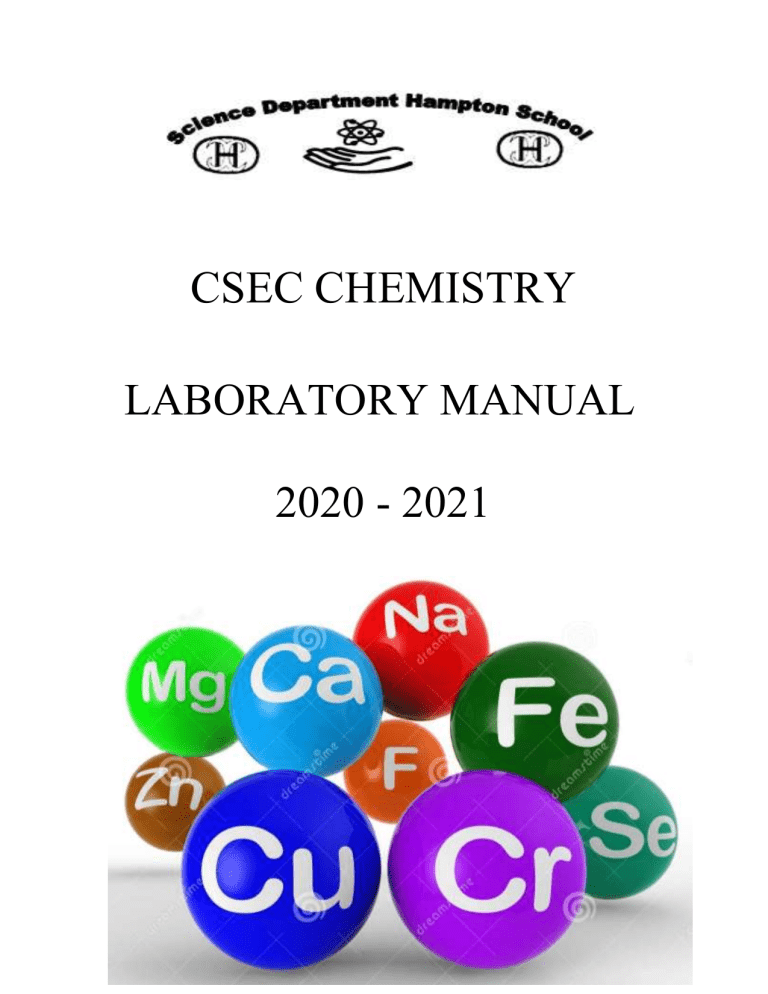 CSEC Chemistry Lab Manual: Experiments & Procedures
