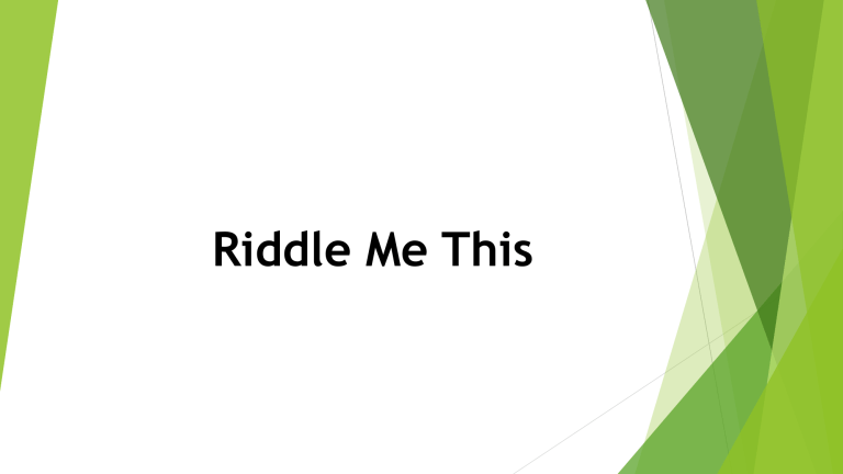 Riddle Me This: Creative Writing Activity with Figurative Language