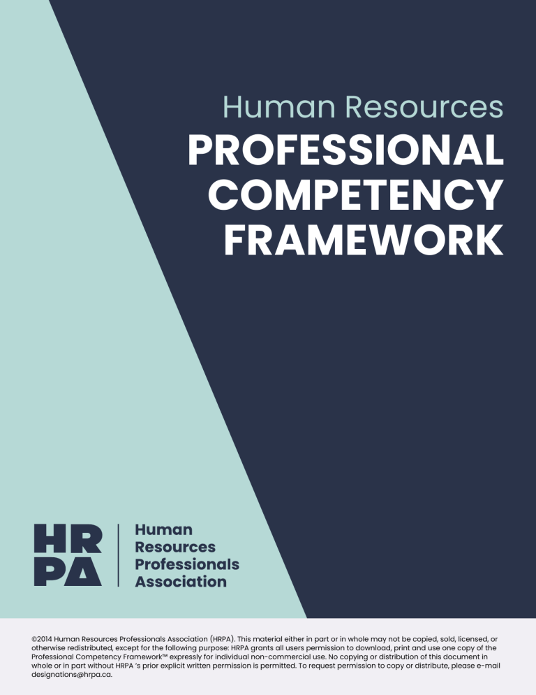 HR Professional Competency Framework
