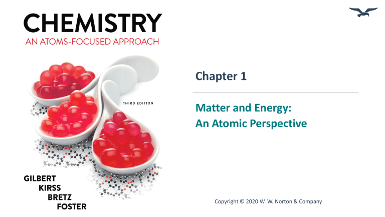 Chemistry: Matter & Energy - An Atomic Perspective | Chapter 1