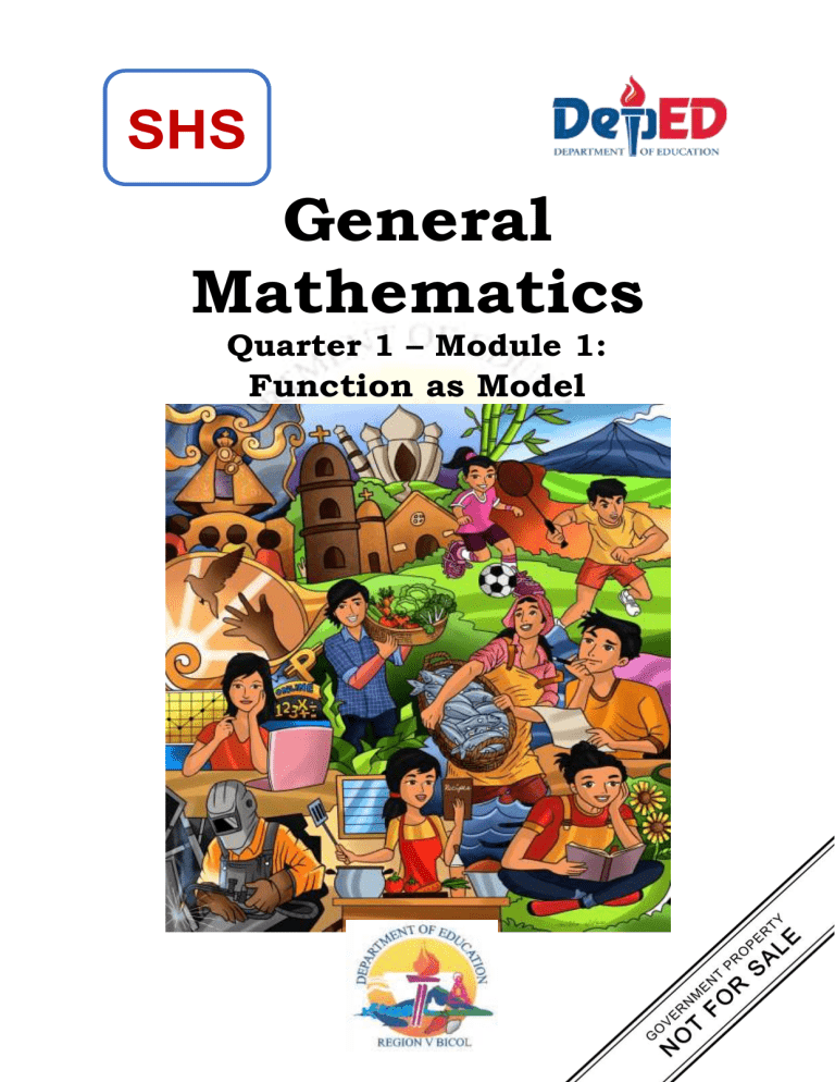 General Mathematics Module 1: Function as Model (SHS Quarter 1)