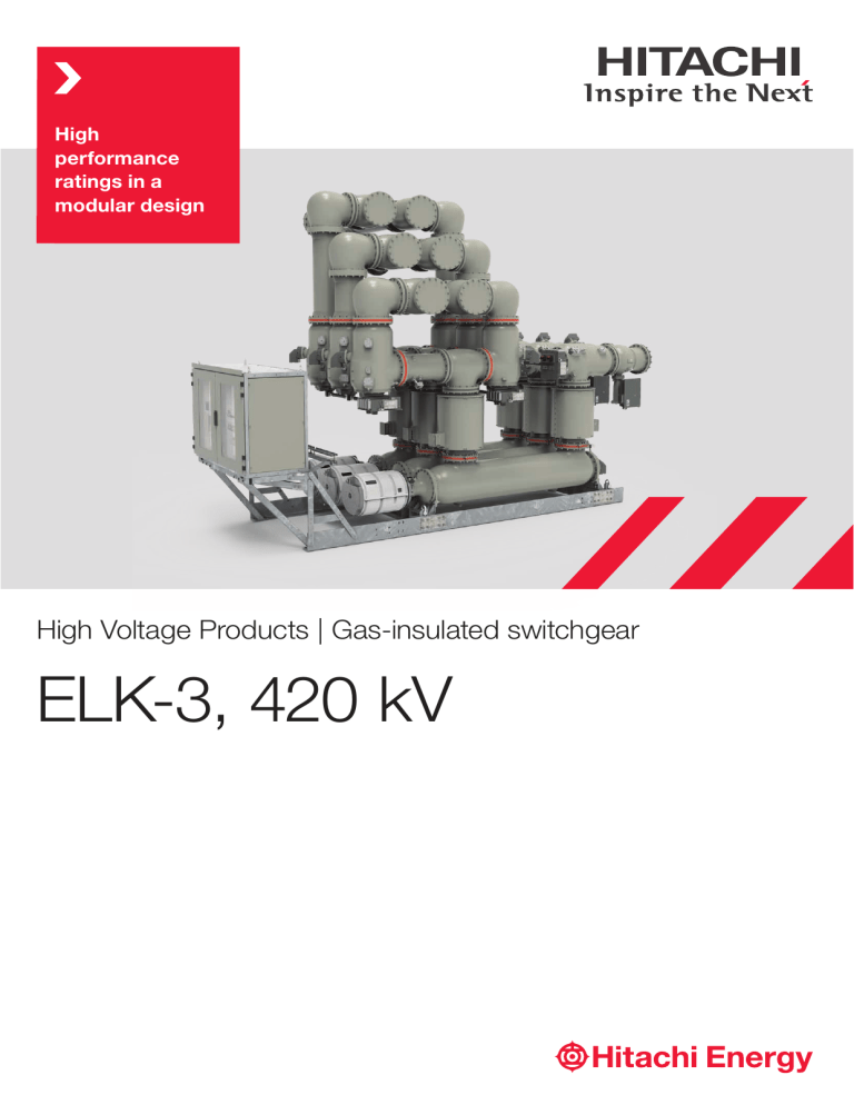Hitachi ELK-3 420 kV Gas-Insulated Switchgear Brochure