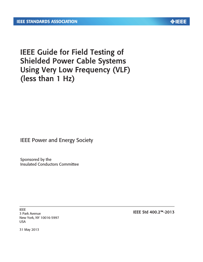 IEEE 400-2 VLF Testing Guidelines