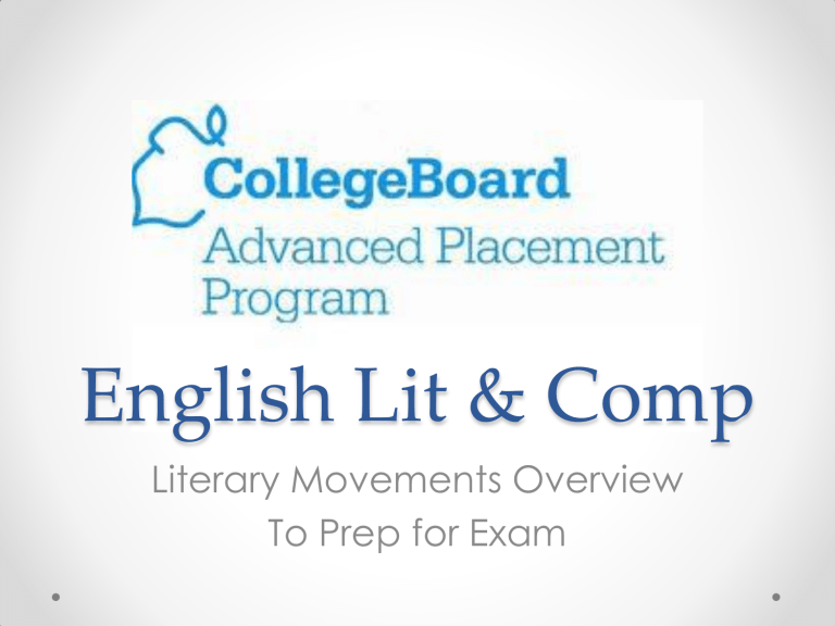 English Lit & Comp: Literary Movements Overview for AP Exam Prep