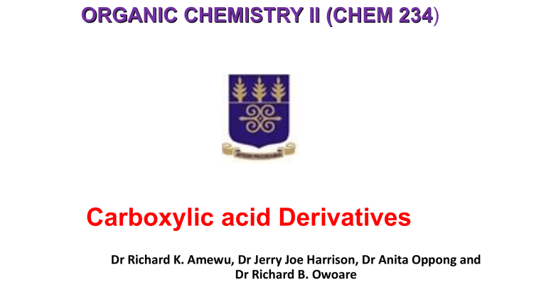 Carboxylic Acid Derivatives: Organic Chemistry Presentation
