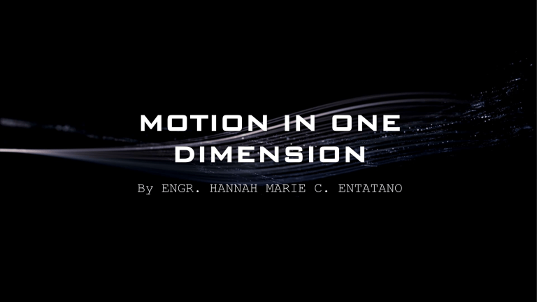 Motion in One Dimension: Physics Presentation