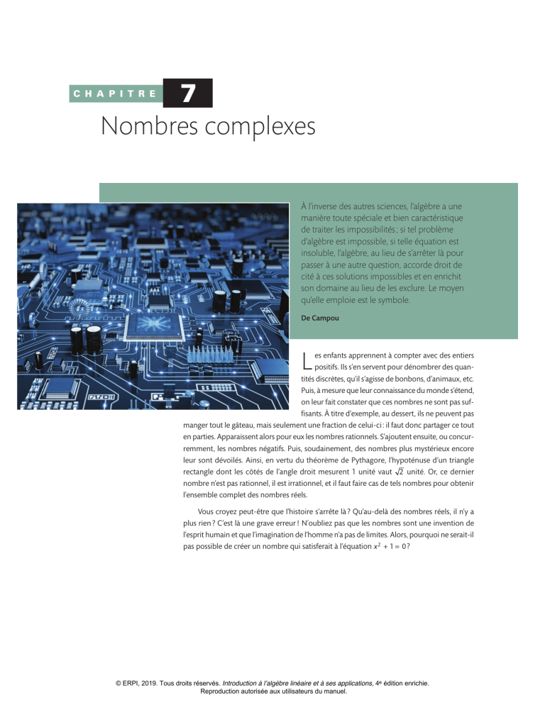 Nombres complexes : Formes cartésienne et trigonométrique, Formule de ...