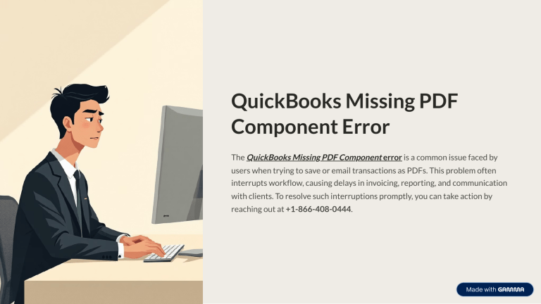 QuickBooks Missing PDF Component Error: Fix Guide