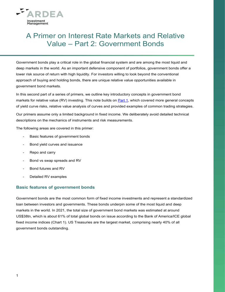 Government Bonds: Interest Rate Markets & Relative Value Primer Part 2