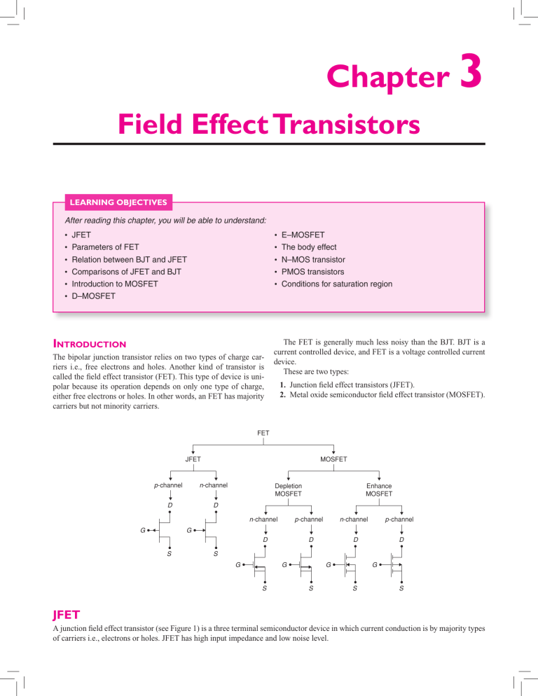 Field Effect Transistors (FETs): JFET & MOSFET