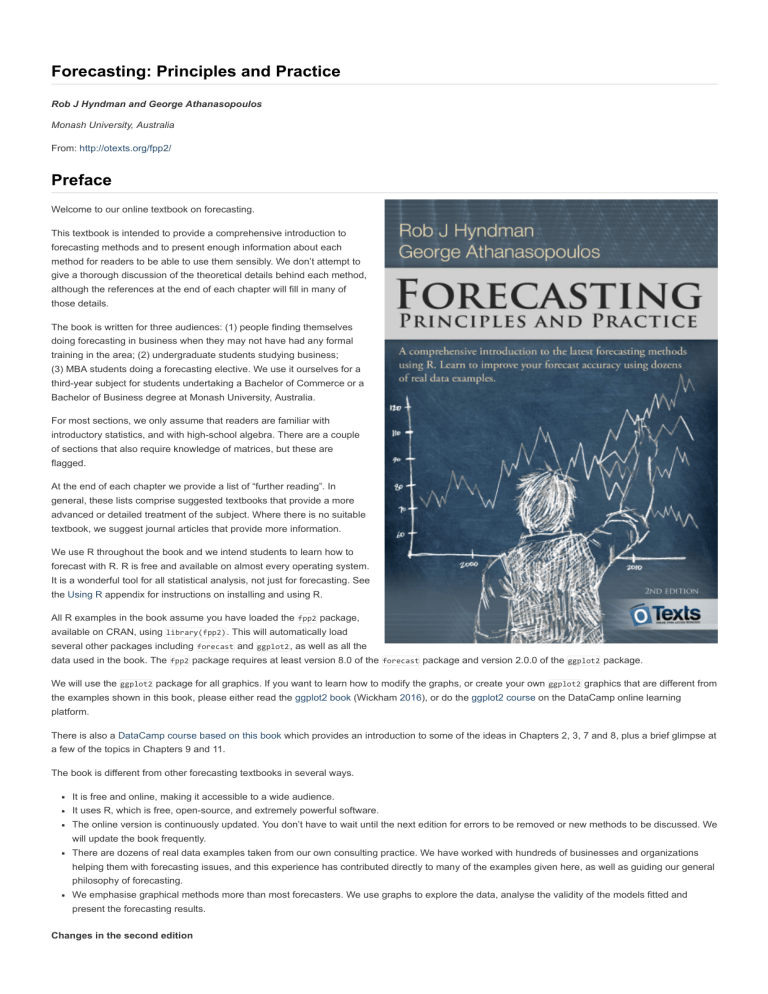 Forecasting: Principles & Practice - Online Textbook by Hyndman & Athanasopoulos