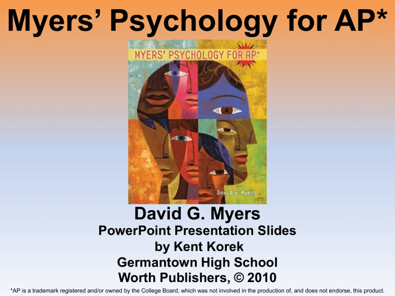 Myers' Psychology for AP*: Genetics, Evolutionary Psychology Slides