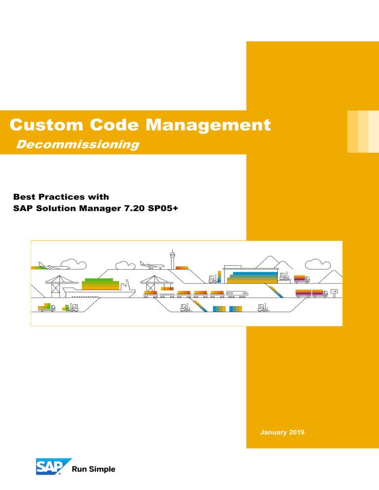 Custom Code Management Decommissioning: SAP Solution Manager Best Practices