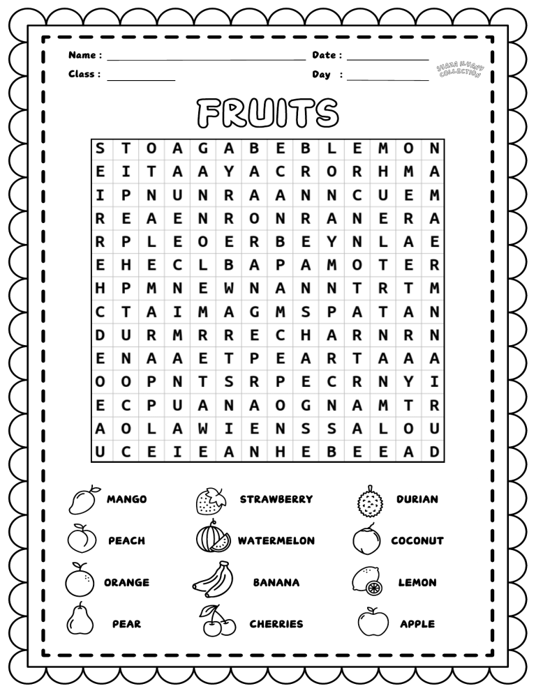 Vocabulary Worksheets: Fruits, Animals, Transport & More for Kids